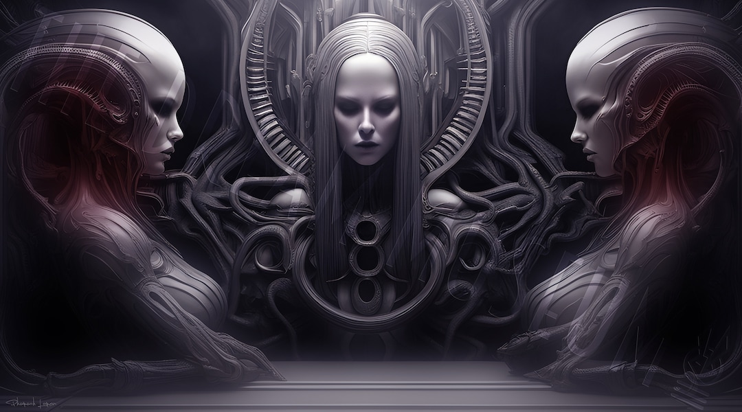 Biomechanical H.R. Giger Woman Sci Fi Gothic Beautiful Meditation Decor ...