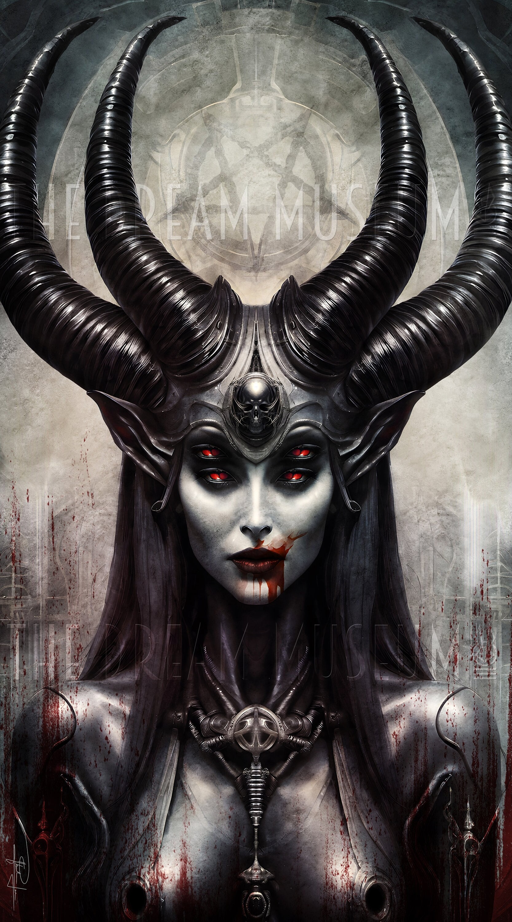 Biomechanical H.R. Giger Baphomet Devil Woman Succubus Gothic Beautiful ...