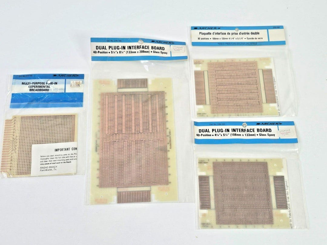 Vintage Radio Shack Plug in Interface Breadboards Experimental Circuit ...