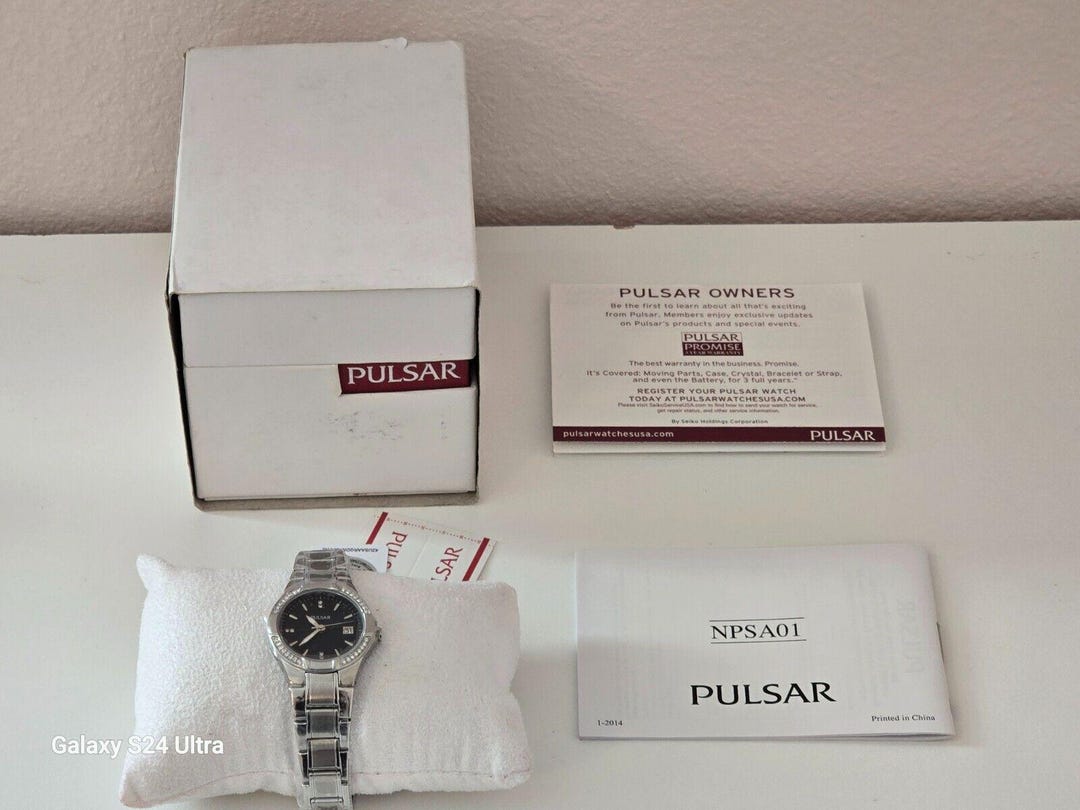 Vintage Pulsar PH7293 Ladies Swarovski Crystal Quartz Watch Ref VJ22 ...