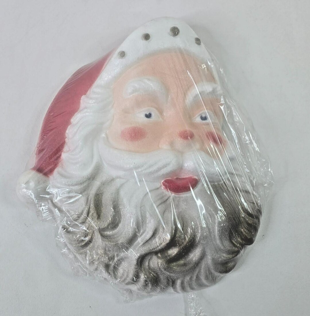 Vintage 1960s Poloron 13.5" Styrofoam Santa Face FACTORY SEALED - Etsy