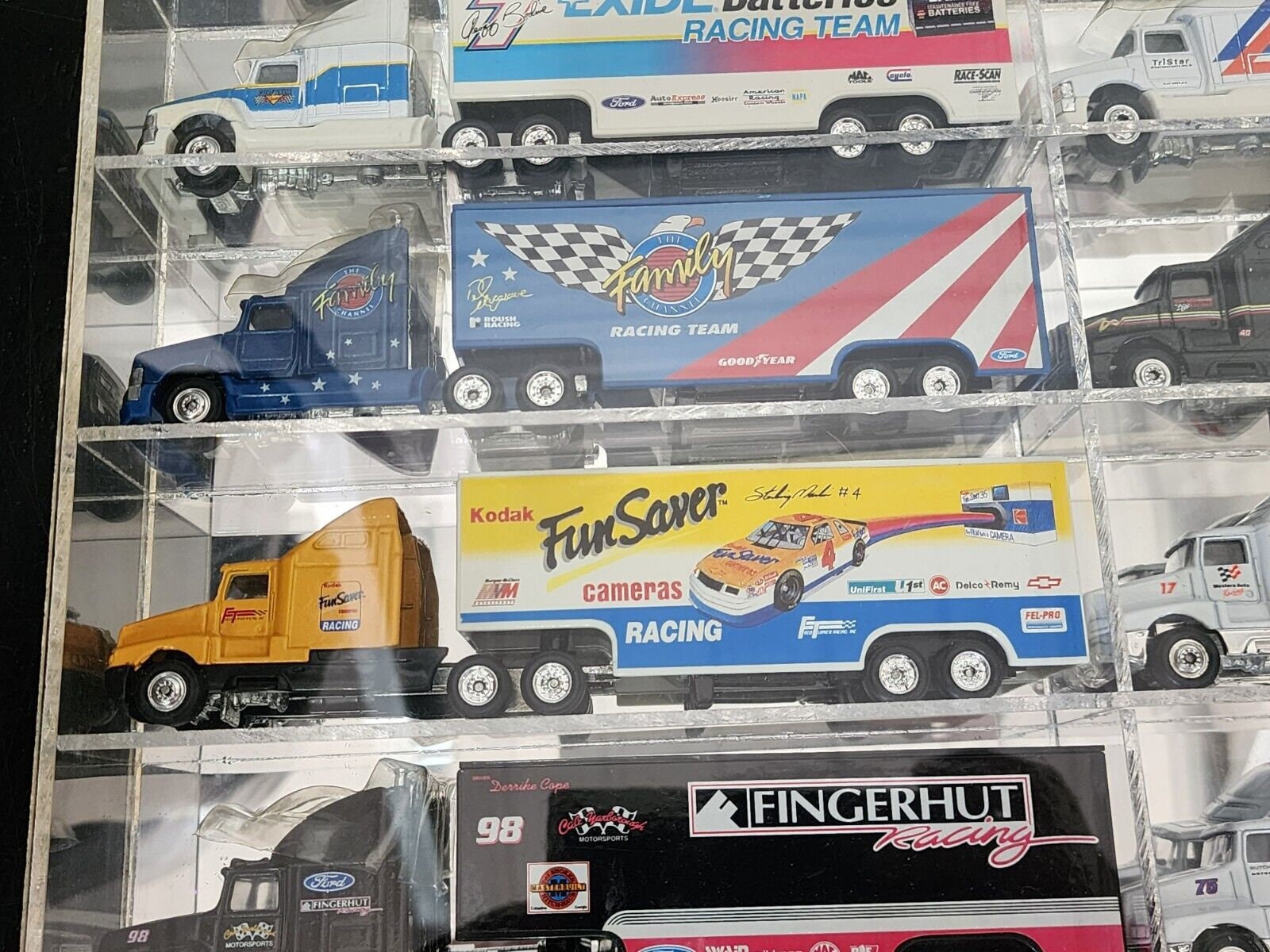 15 Nascar Truck & Trailer Hauler Diecast Lot W Display Case - Etsy