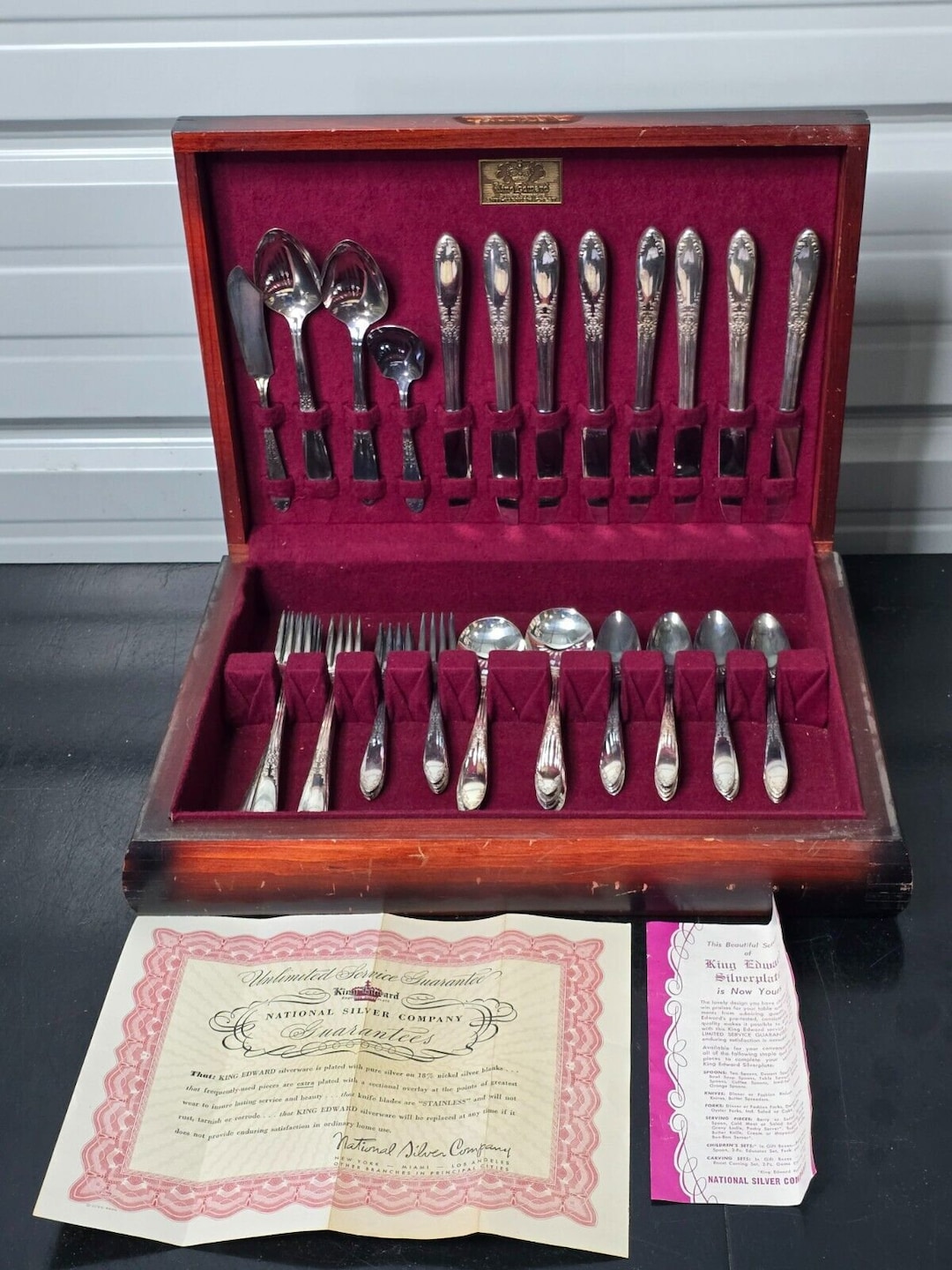 Vintage King Edward National Silver Co Service for 8 Silverplate ...
