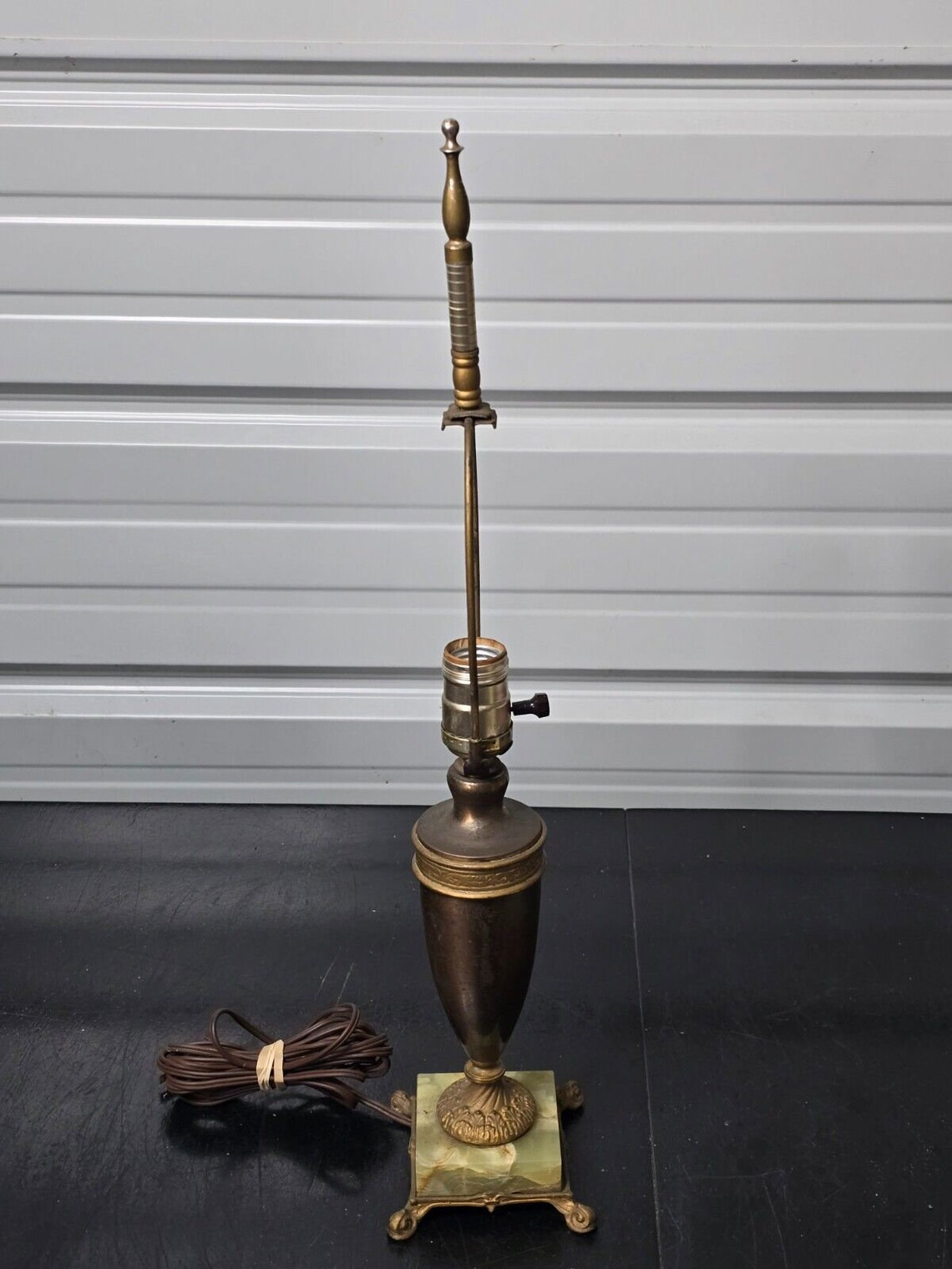 Vintage Mid Century Art Deco Trophy Style Marble Base Table Lamp - Etsy