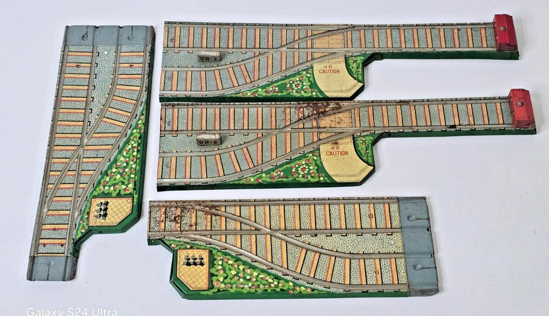 Vintage Cragstan Tin Litho Train Track Lot - Etsy