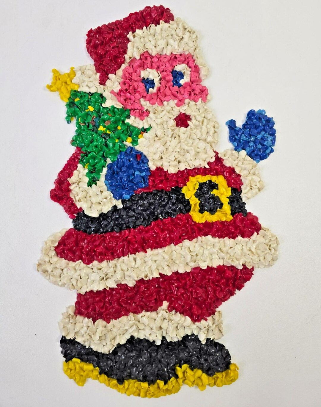 Vintage 19" Santa Claus Holding A Tree Popcorn Christmas Decoration - Etsy