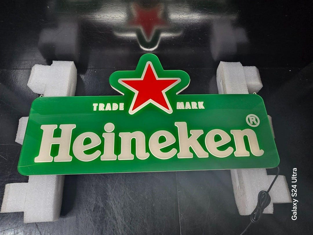 2009 Heineken Star Logo Lighted Beer Sign 21" X 12" NEW OLD STOCK - Etsy