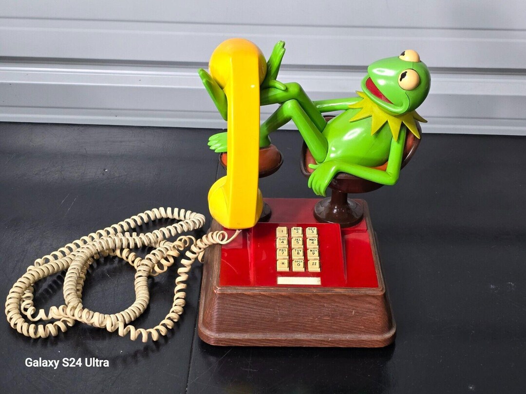 Vintage Muppets Kermit the Frog Telephone - Etsy