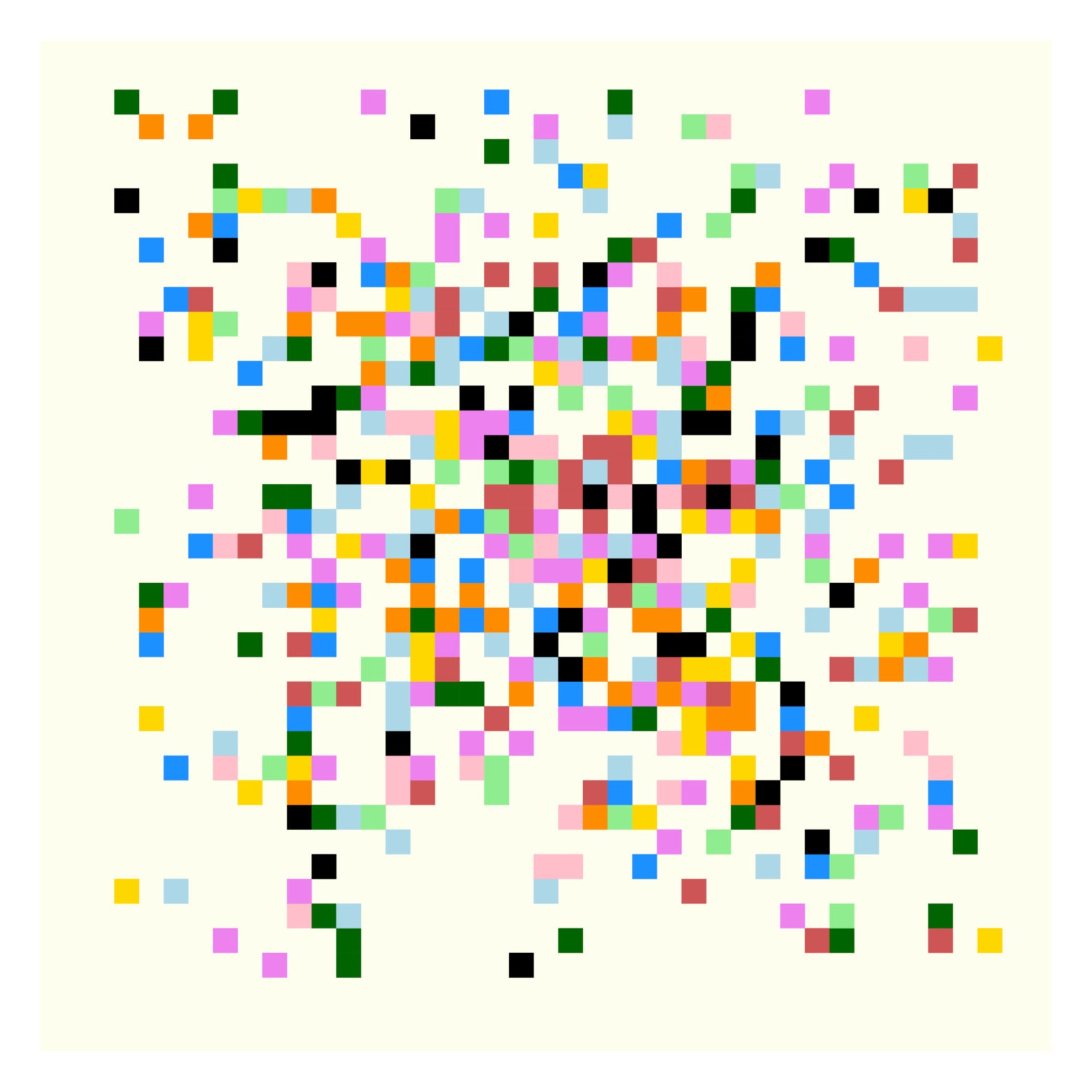 Math Art Digital Print - "spectrum Colors Arranged by Chance III V2.0 ...