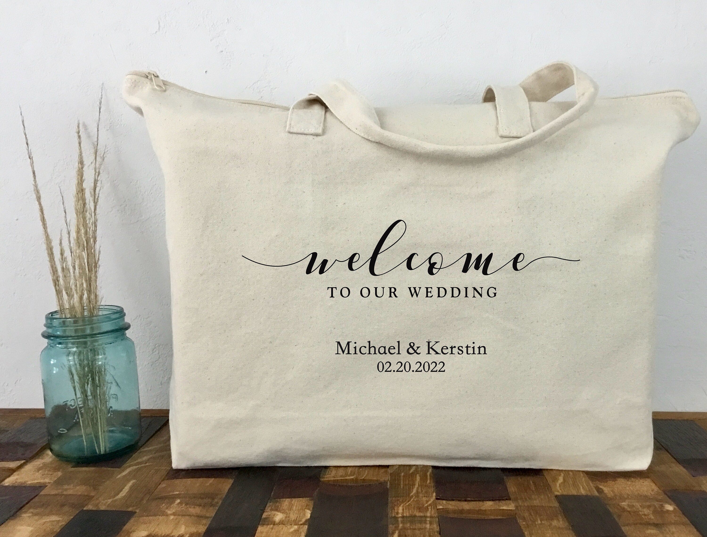 Welcome To Our Wedding Tote Personalized Wedding Tote | Etsy