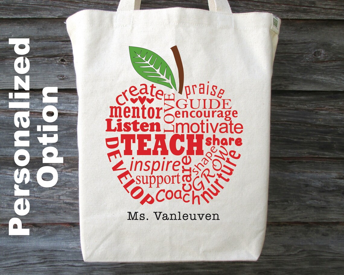 Teacher Tote Personalized Teacher Gift Teacher Appreciation | Etsy