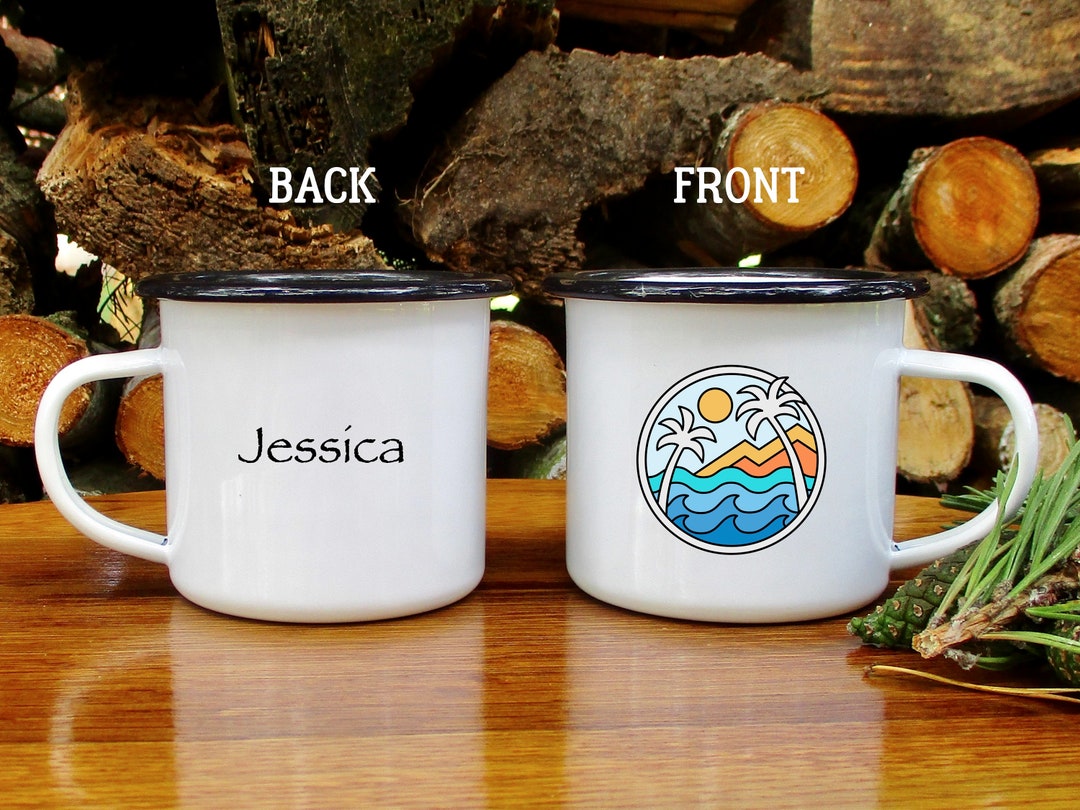 Beach Camp Mug, Tropical Beach Mug, Personalized Beach Mug ...