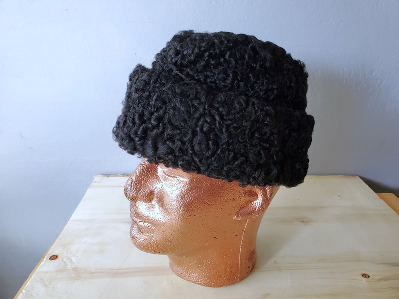 Persian Lamb Diplomat Style Hat/north King Karakul Hat/ Astrakhan Fur ...