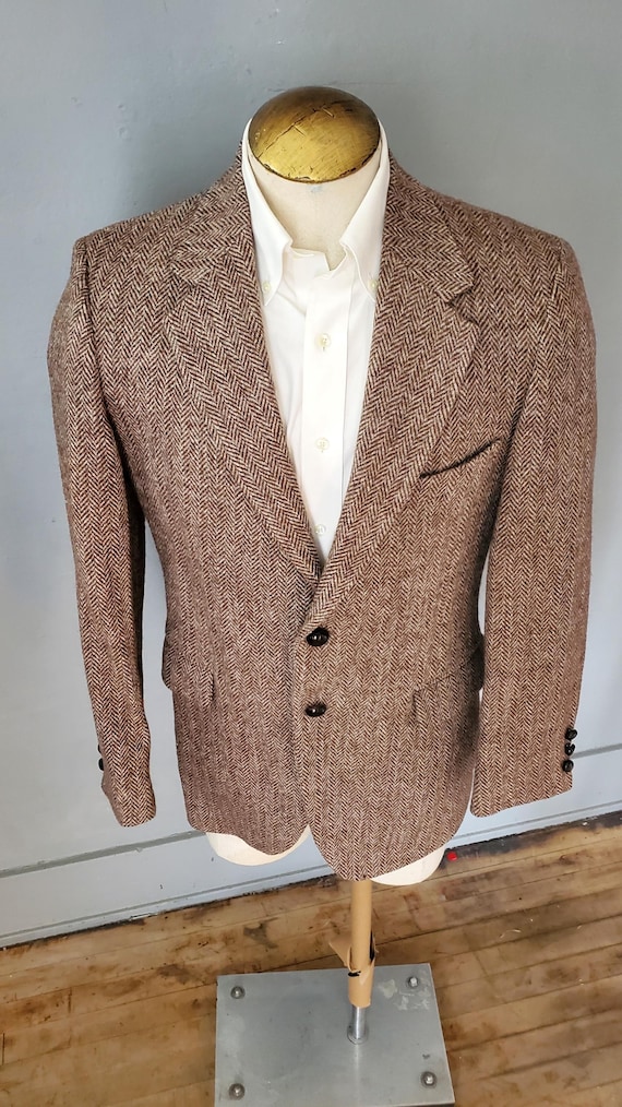 Harris Tweed Herringbone Sport Jacket/ Scottish Wool … - Gem