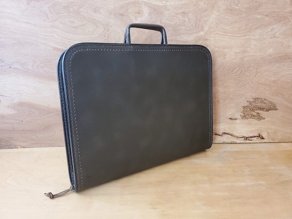Vintage Leather Folio Briefcase/ Laptop Bag/ Document… - Gem