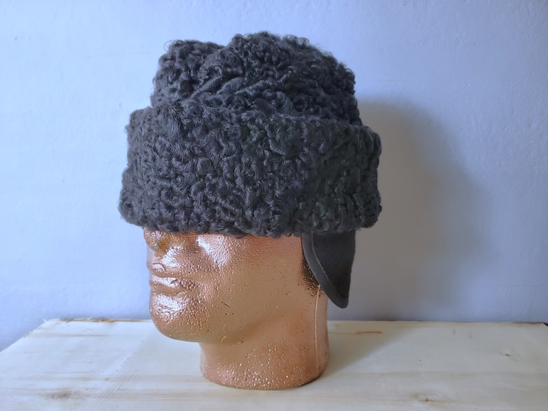 Persian Lamb Diplomat Style Hat/north King Karakul Hat/ Astrakhan Fur ...