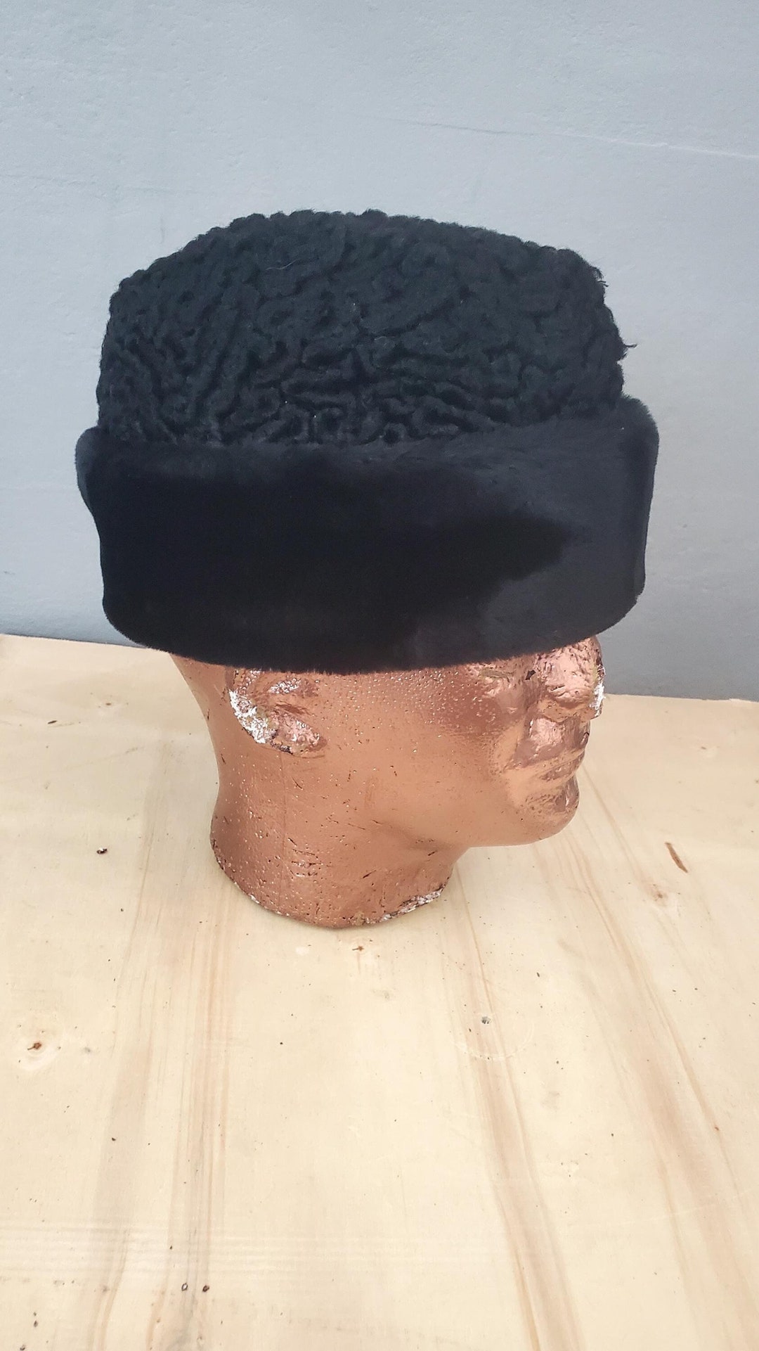 Vintage Persian Lamb Cossack Hat: Faux Shearling Winter Cap - Etsy
