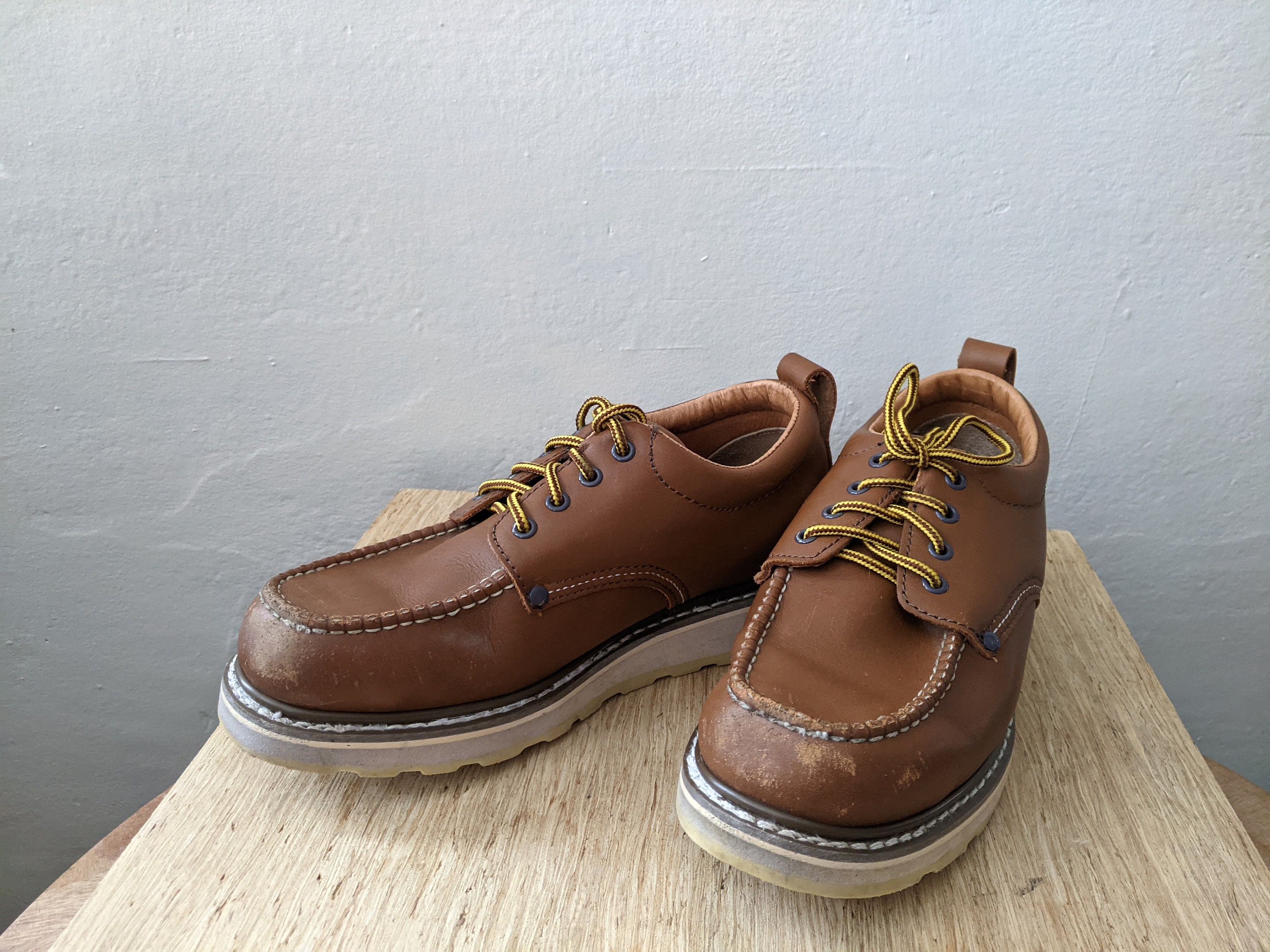 Vintage Moc Toe Oxford Work Shoes/ Sears Diehard Workwear/ - Etsy