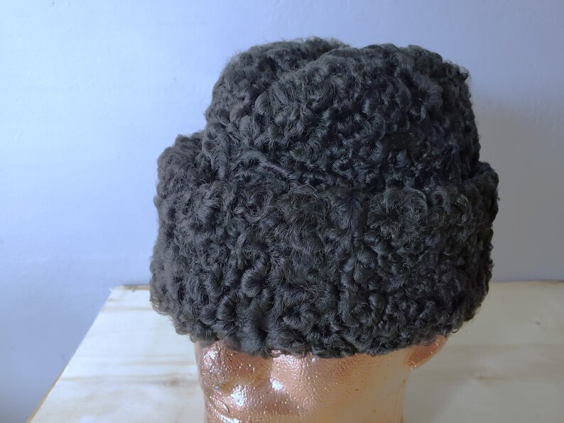 Persian Lamb Diplomat Style Hat/north King Karakul Hat/ Astrakhan Fur ...
