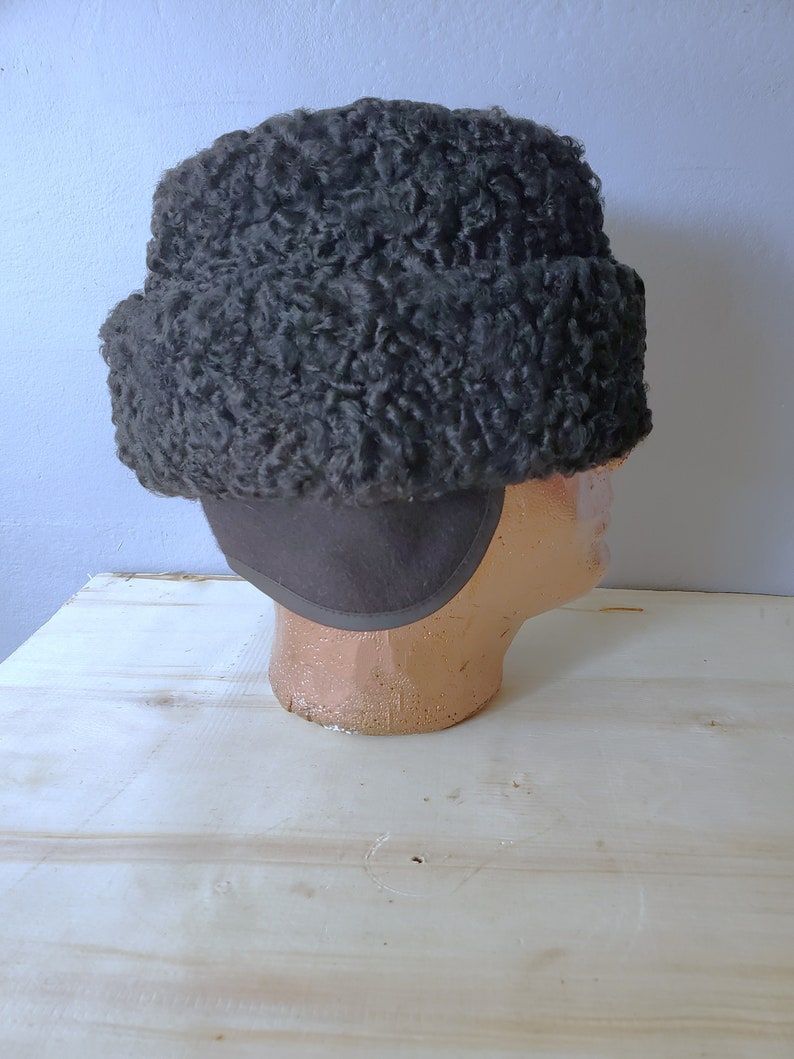 Persian Lamb Diplomat Style Hat/north King Karakul Hat/ Astrakhan Fur ...