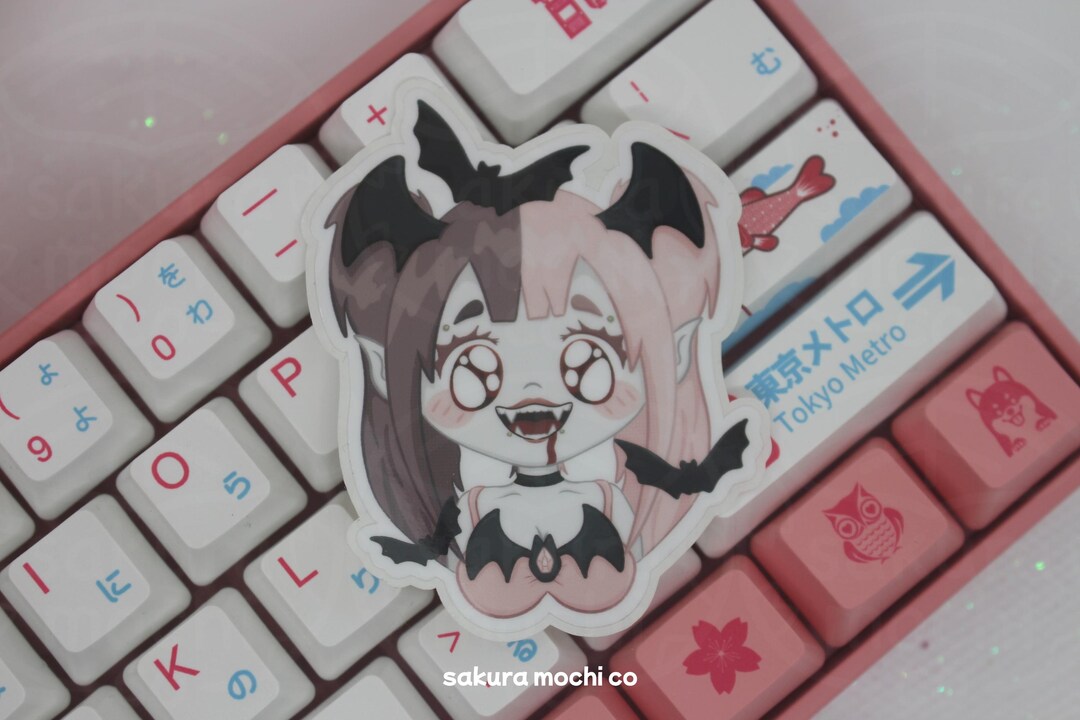 Chibi Vampire Girl Stickers | Kawaii Anime Vinyl Laminated Diecut ...