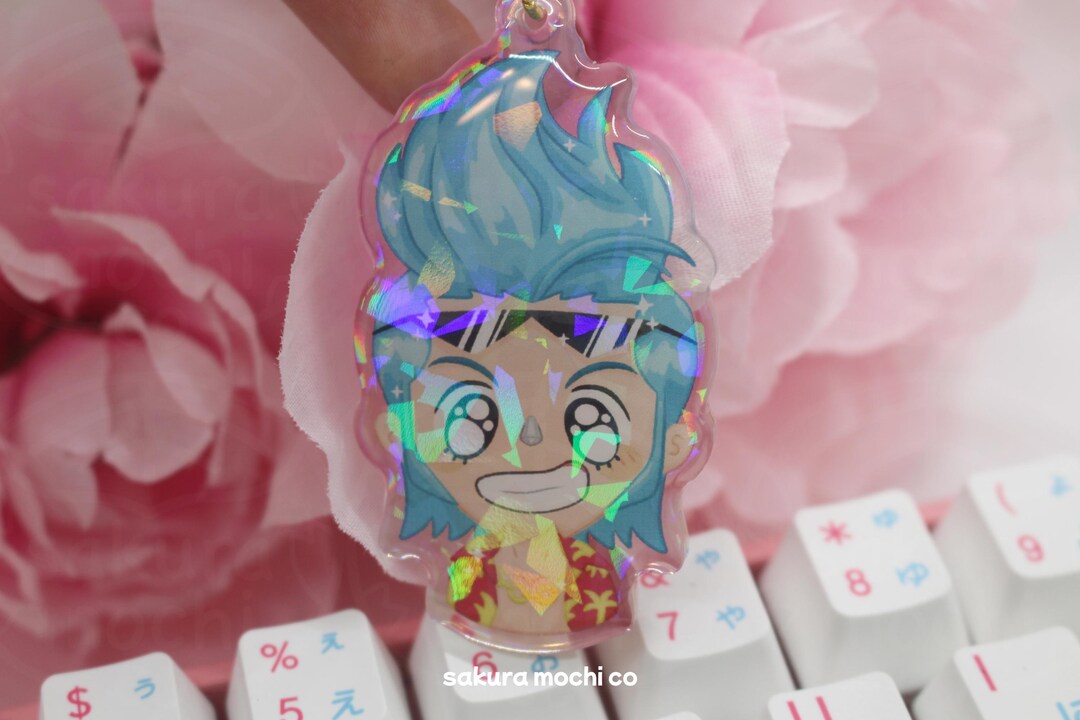 Cyborg Shipwright Anime Pirate Acrylic Keychain | Kawaii Anime Charm ...