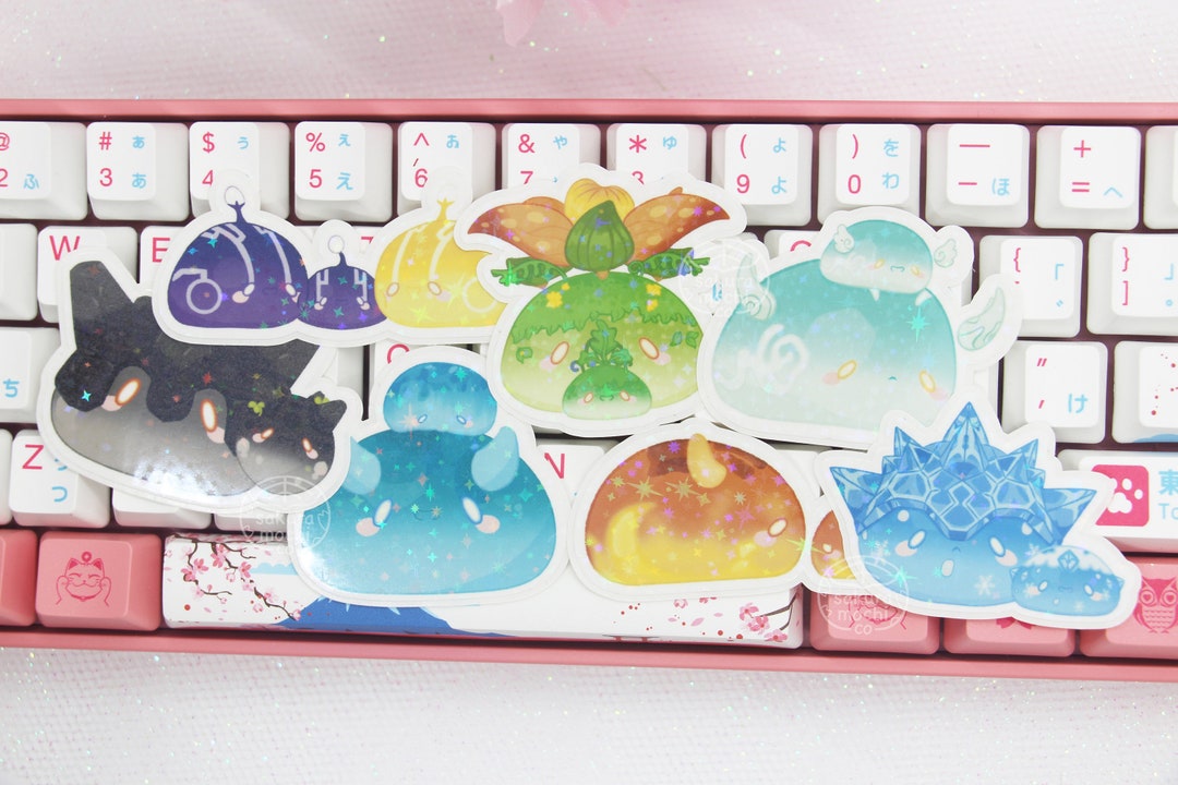 Mini Genshin Impact Elemental Slimes Stickers | Kawaii Sticker Pack ...