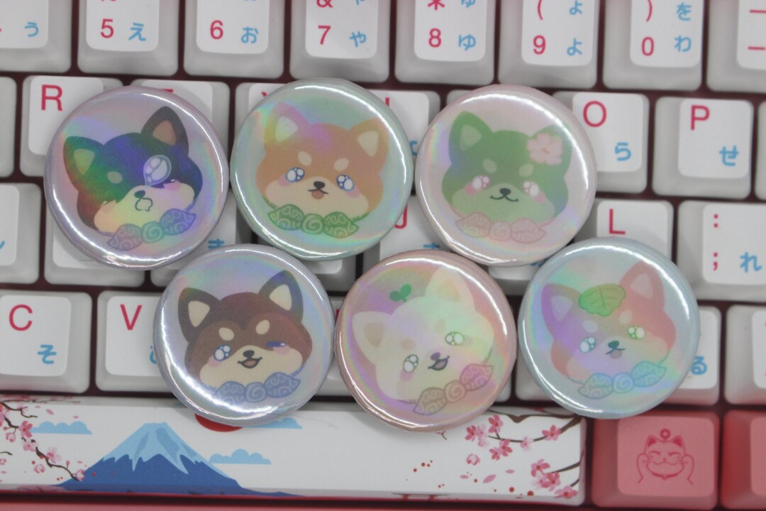 Shiba Inu Button 1.25in Cute Japanese Dog Pinback Button Badge Kawaii ...