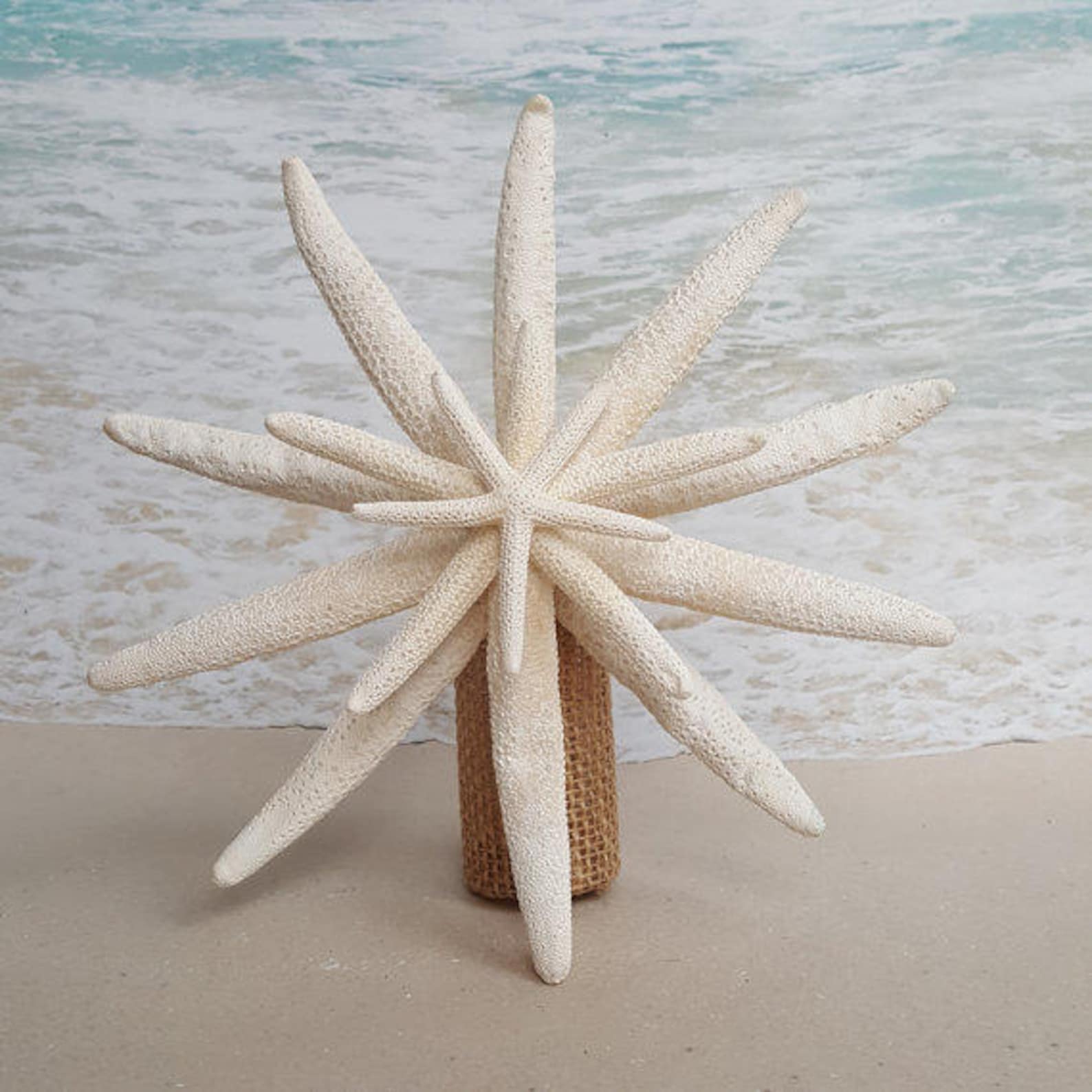 Starfish Tree Topper Rustic Coastal Nautical Beach Christmas - Etsy