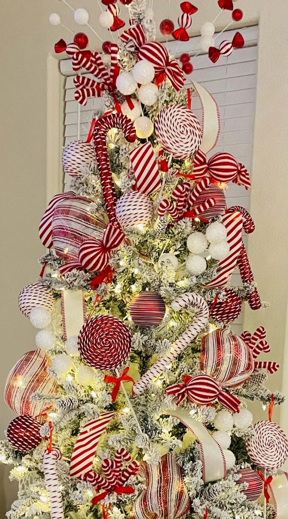 Peppermint Candy Cane Tree 200x Christmas Tree Loose Peppermint Candy