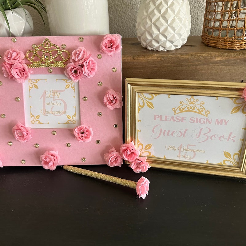 Pink Guest Book - Etsy