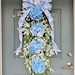 Large Blue Hydrangea Swag; Lamb’s Ear & Eucalyptus Swag, Hydrangea Swag ...