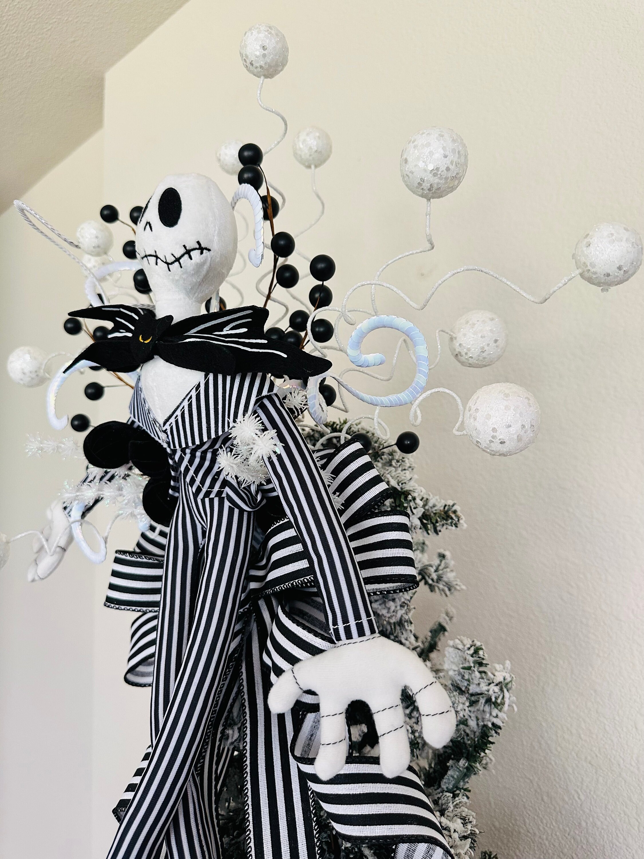 Nightmare Inspired Tree Topper - Large Christmas Tree Topper, Black ...