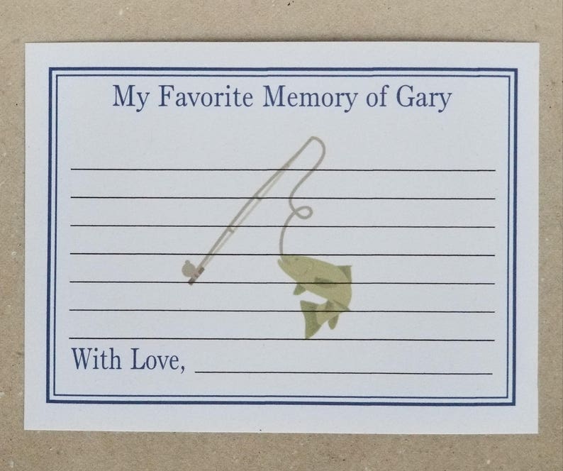 My Favorite Memory Cards 4x5.5 Fishing Celebration of | Etsy