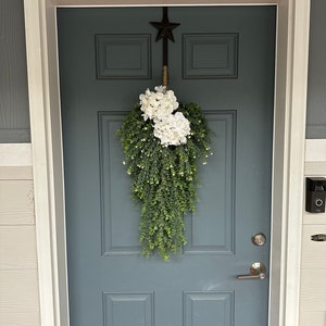Large Hydrangea Swag; Eucalyptus Swag, Hygrangea Swag, Beach Swag ...