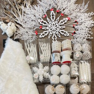 Tree Kit White Woodland Christmas -bundle Includes Tree Skirt ...