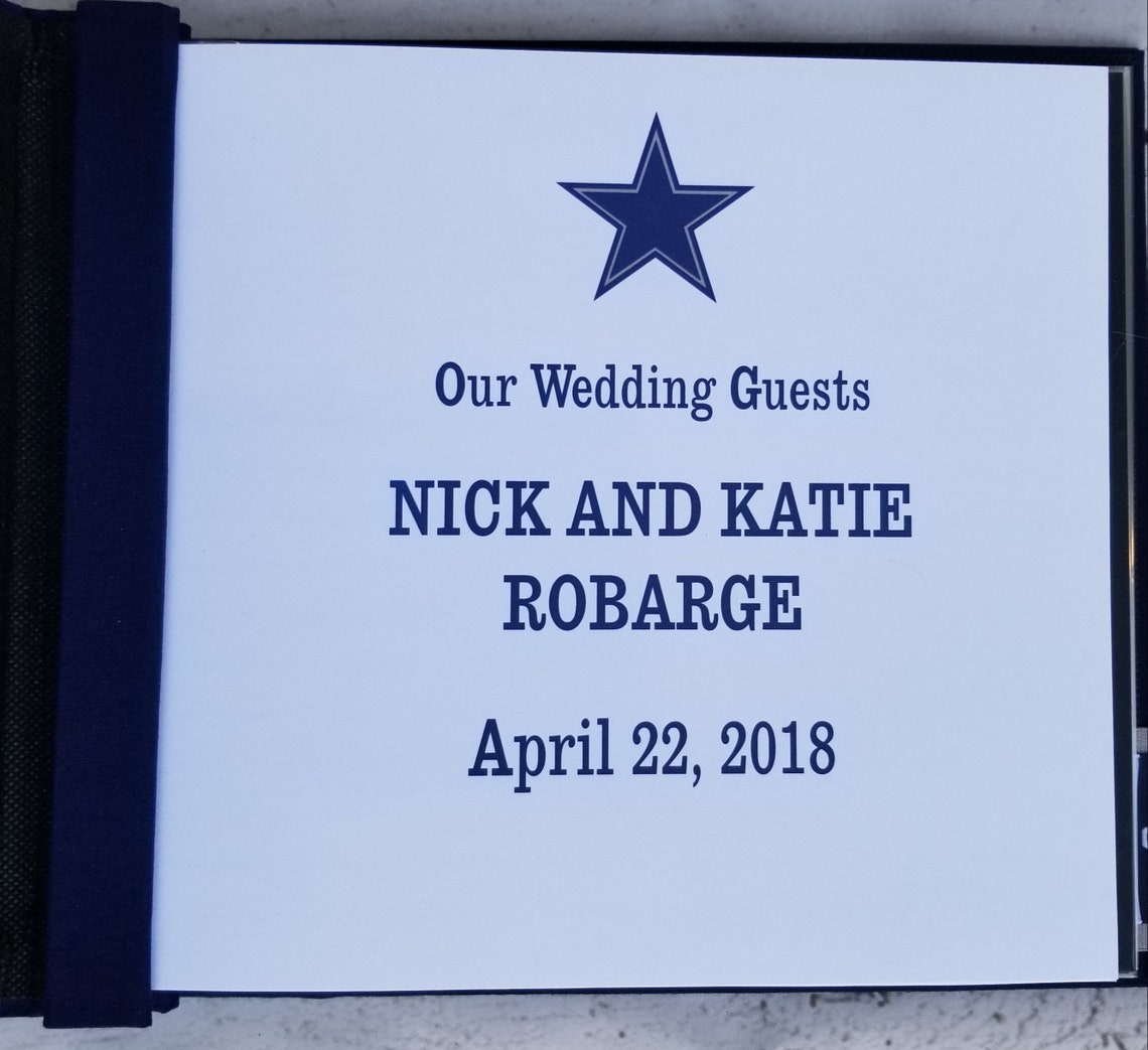 Sports Team Guest Book Set choice of Ocassion and Team NFL - Etsy