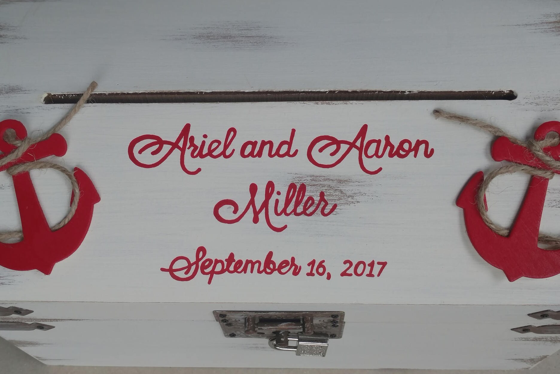 Rustic Custom Nautical Card Box wedding Shower Birthday | Etsy