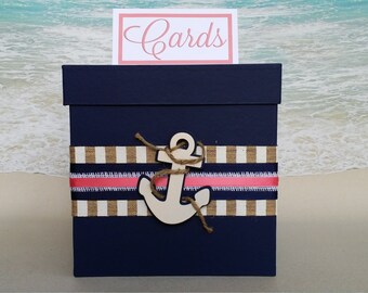 Gold and Royal Blue Card Box for Baptism Christening First - Etsy