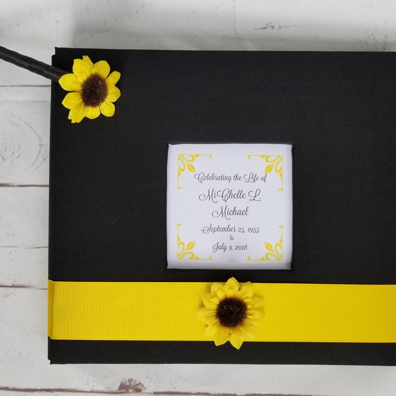 Sunflower Guest Book - Etsy