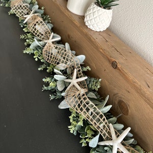 Beach Garland, Starfish Garland, Mantel Garland, Beach Decoration ...