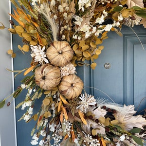 Extra Large Fall Wreath, Pumpkin Wreath, Fall Grapevine, Everyday ...