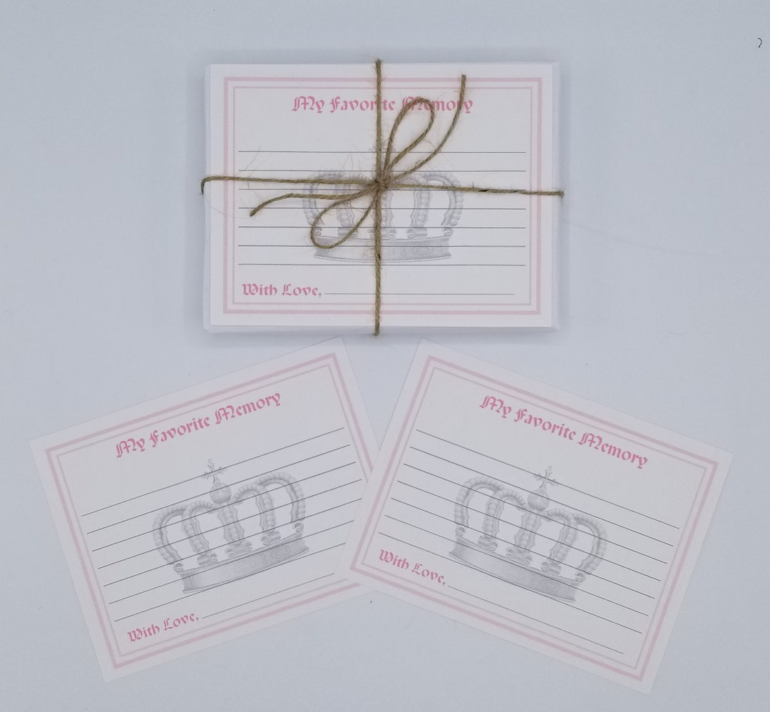 Princess My Favorite Memory Cards- 4x5.5" - Crown Queen Celebration of ...