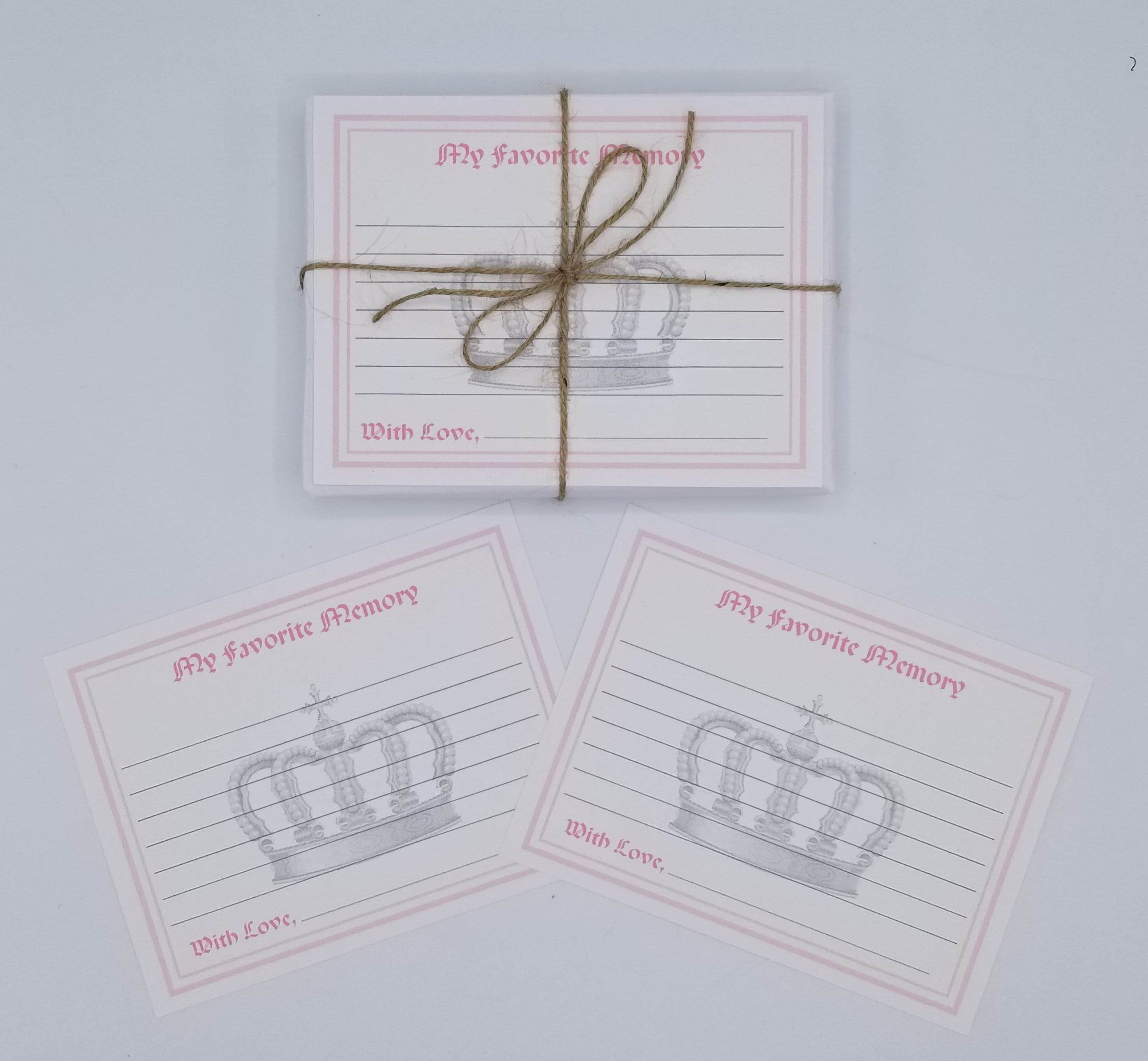 Princess My Favorite Memory Cards- 4x5.5" - Crown Queen Celebration of ...