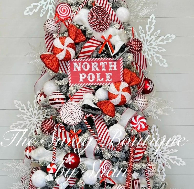 Tree Kit North Pole Christmas, Peppermint Candy Christmas Tree, Candy ...