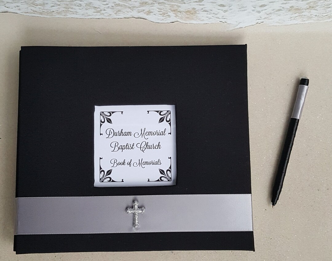 Book of Memorials Record Book -choice of Color, Personalized W/ Your ...