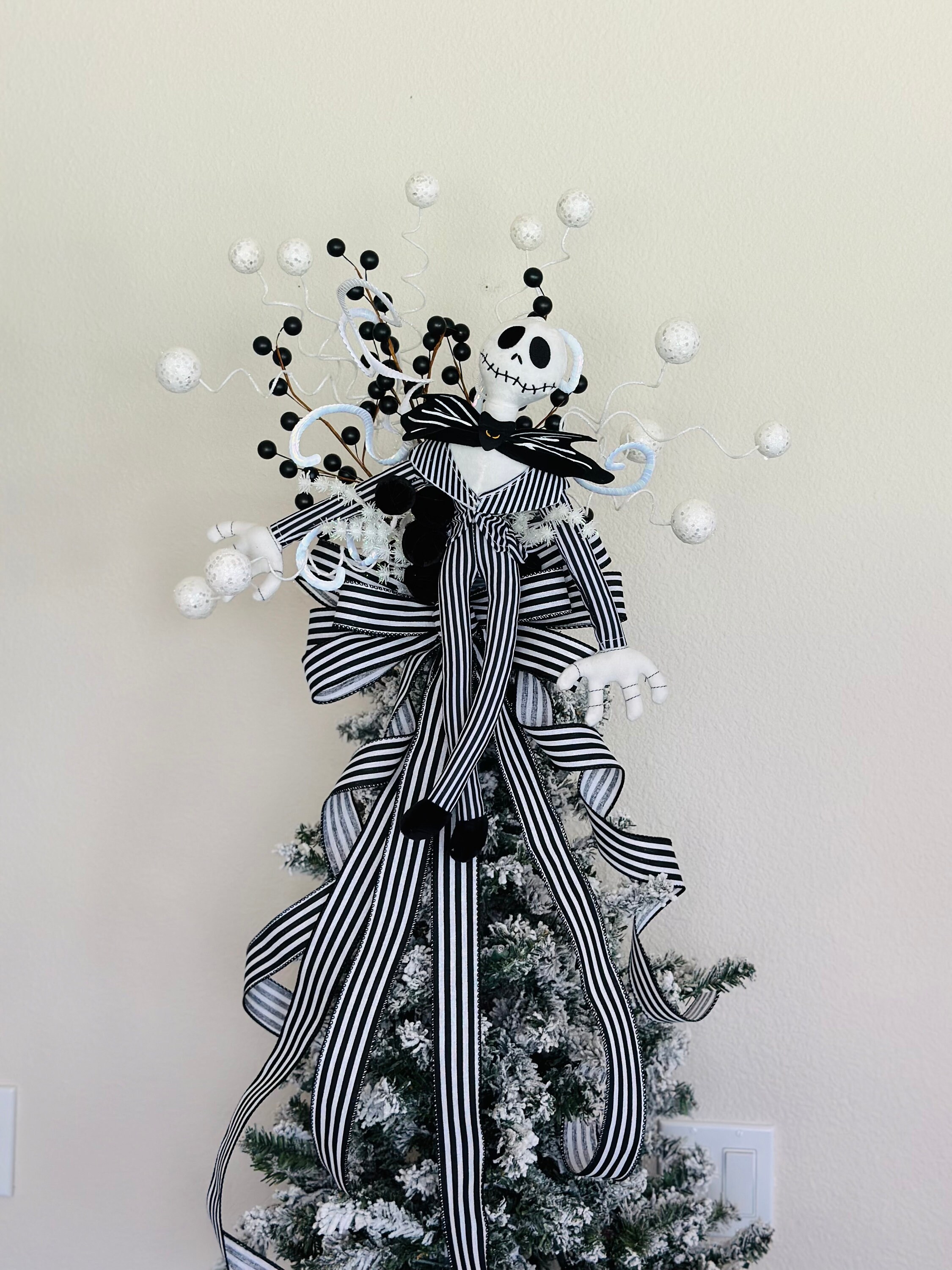 Nightmare Inspired Tree Topper - Large Christmas Tree Topper, Black ...