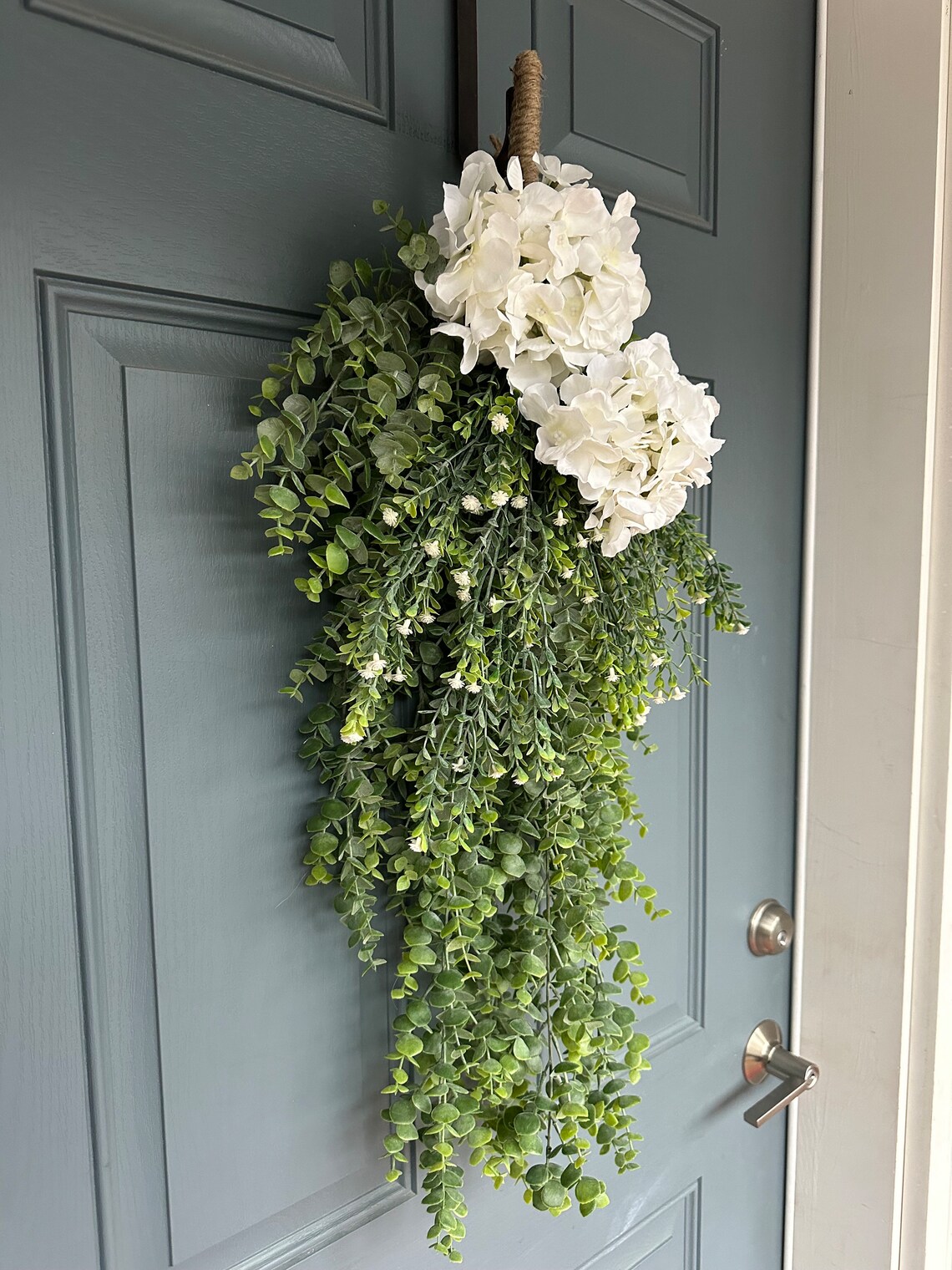 Large Hydrangea Swag; Eucalyptus Swag, Hydrangea Swag, Beach Swag ...