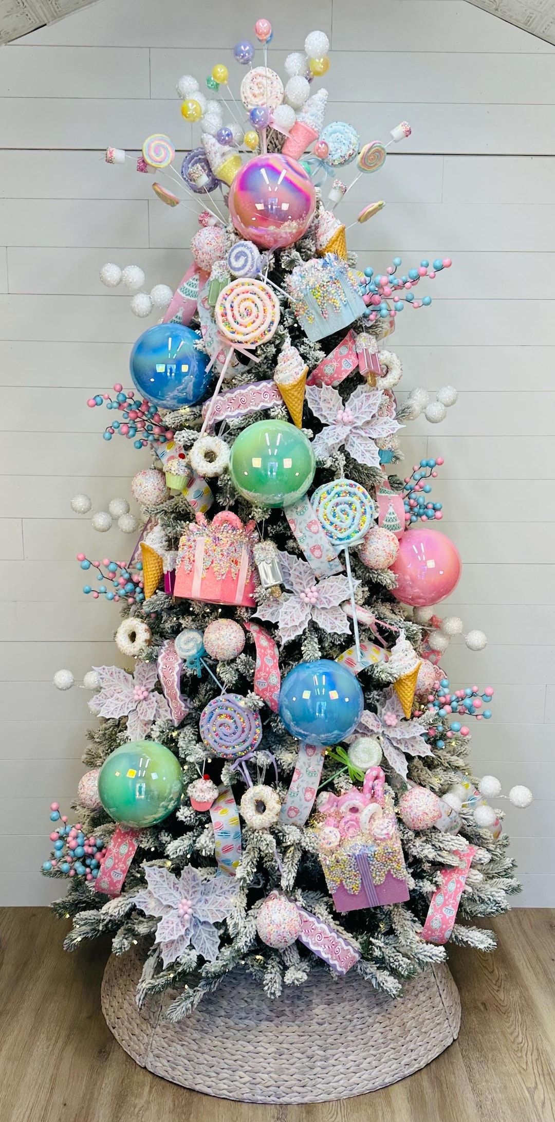 Candy Christmas Tree Kit, Pink Candy Christmas Tree, Tree Decorations ...