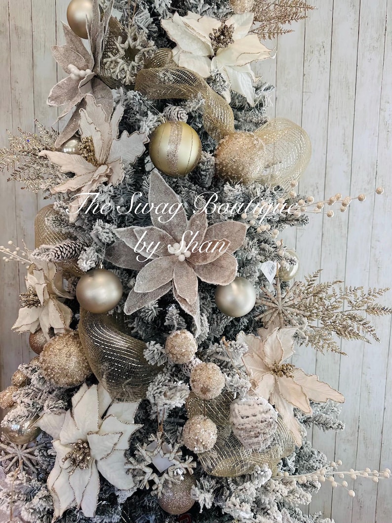 Champagne Christmas Tree Kit - Woodland -bundle Includes Ornaments ...